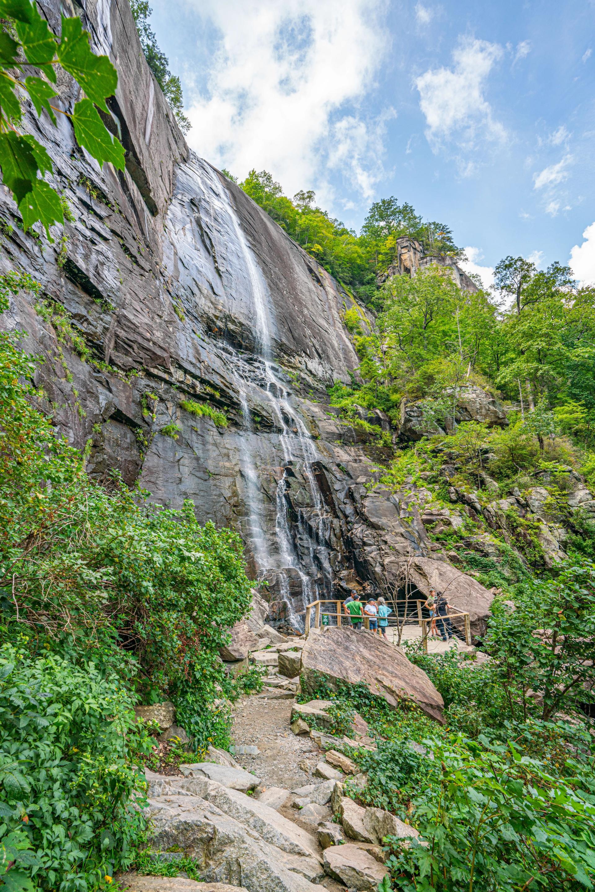 Chimney Rock State Park & Hickory Nut Falls hikes in NC
